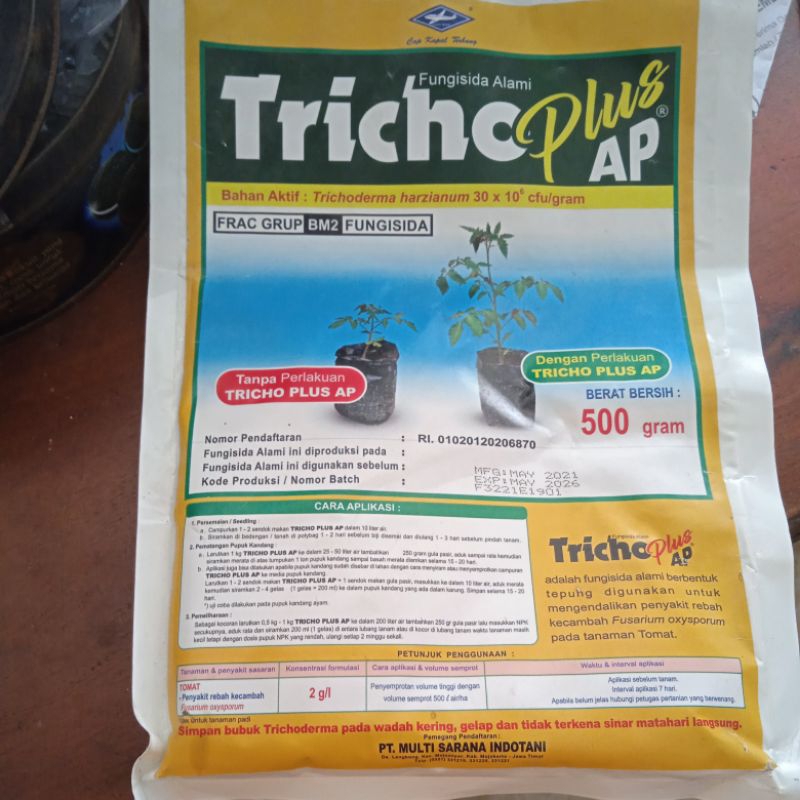 Jual fungisida alami TRICHO PLUS AP, 500 gram | Shopee Indonesia