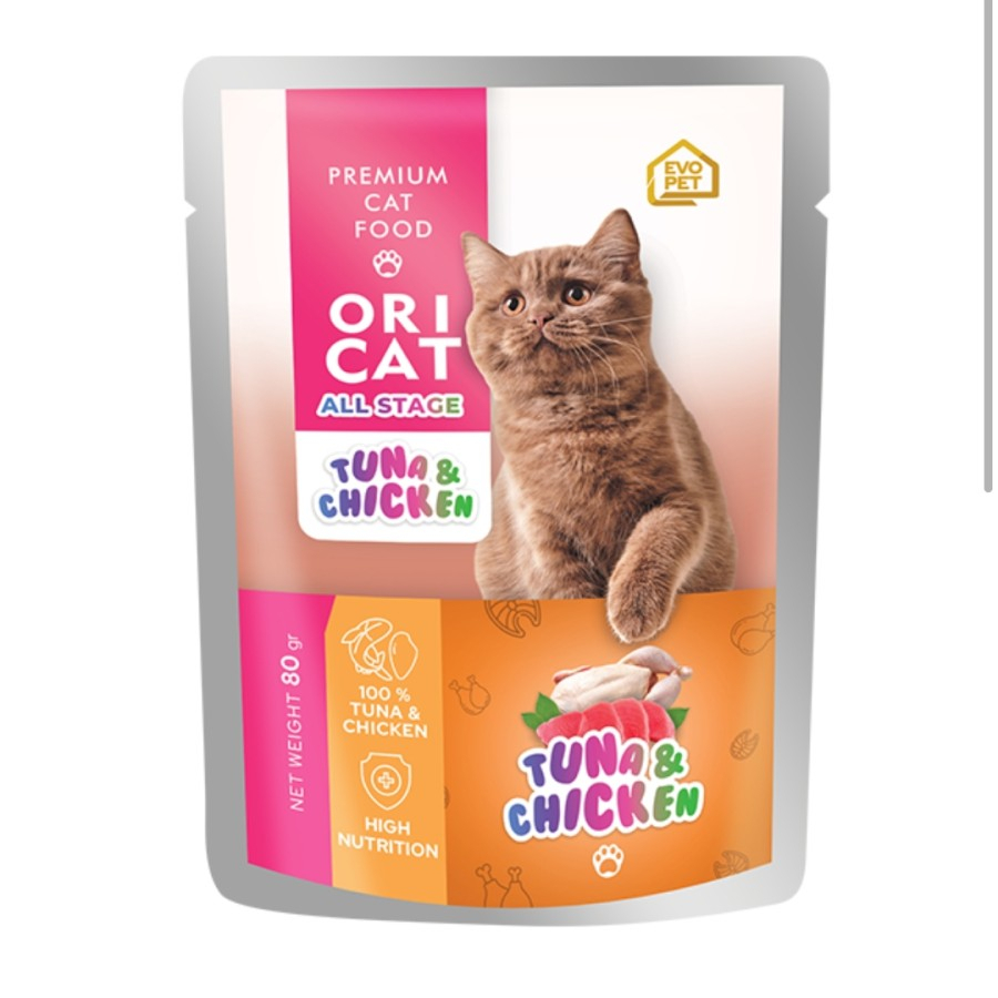 Jual ( 24 x ) Ori Cat Pouch Sachet Tuna & Chicken Makanan Basah Kucing ...