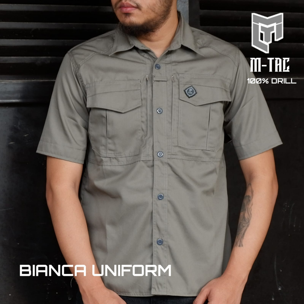 Jual Biancaonlineshop - Baju Kemeja Tactical M-tac Pria Lengan Pendek Best Seller Bahan Drill ...