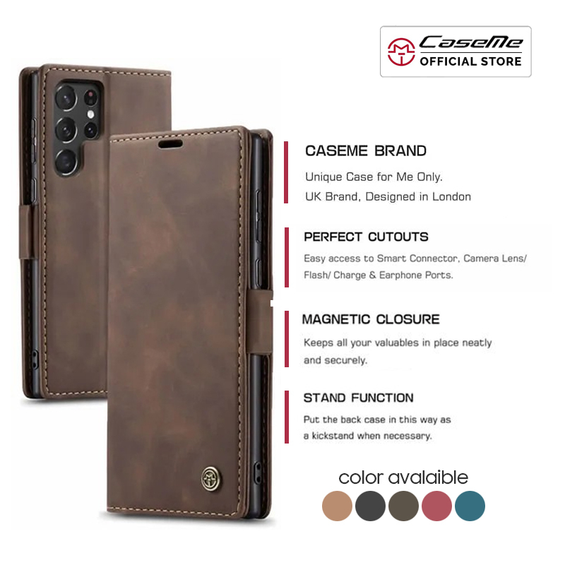 Jual Caseme Samsung S23 S23 PLUS S23 ULTRA 4G 5G Casing Flip Kulit PU ...