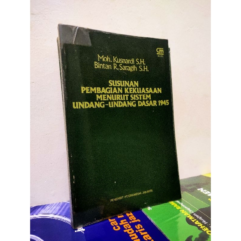 Jual Susunan Pembagian Kekuasaan Menurut Sistem Uud 1945 Moh Kusnadi Shopee Indonesia 