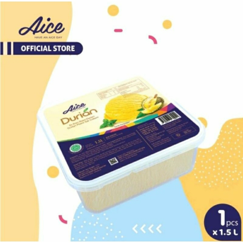 Jual ICE CREAM AICE DURIAN 1,5 LITER | Shopee Indonesia