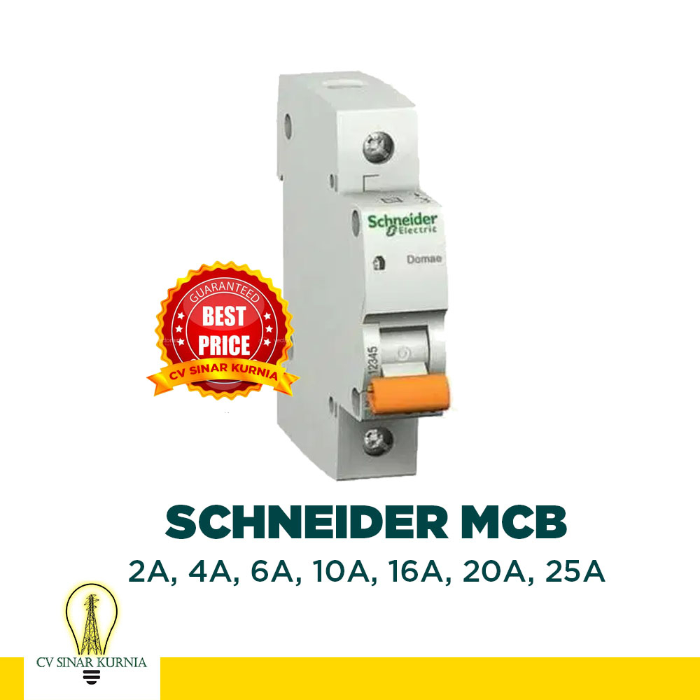 Jual MCB DOMAE SCHNEIDER 1 Phase 2A, 4A, 6A, 10A, 16A, 20A, 25A, 32A| 6000A SCHNEIDER MCB MURAH ...