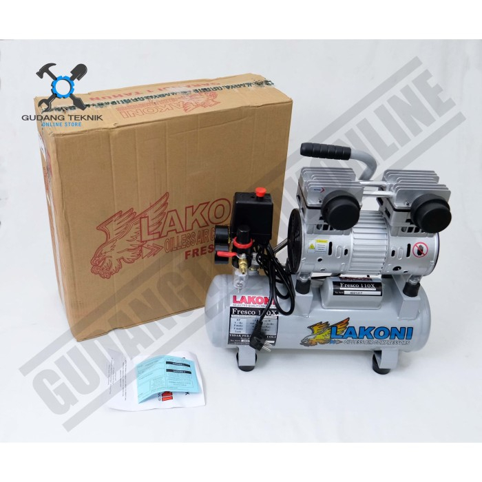 Jual Mesin Kompresor Listrik Tanpa Oli 1 Hp 10 Liter 110X LAKONI FRESCO ...