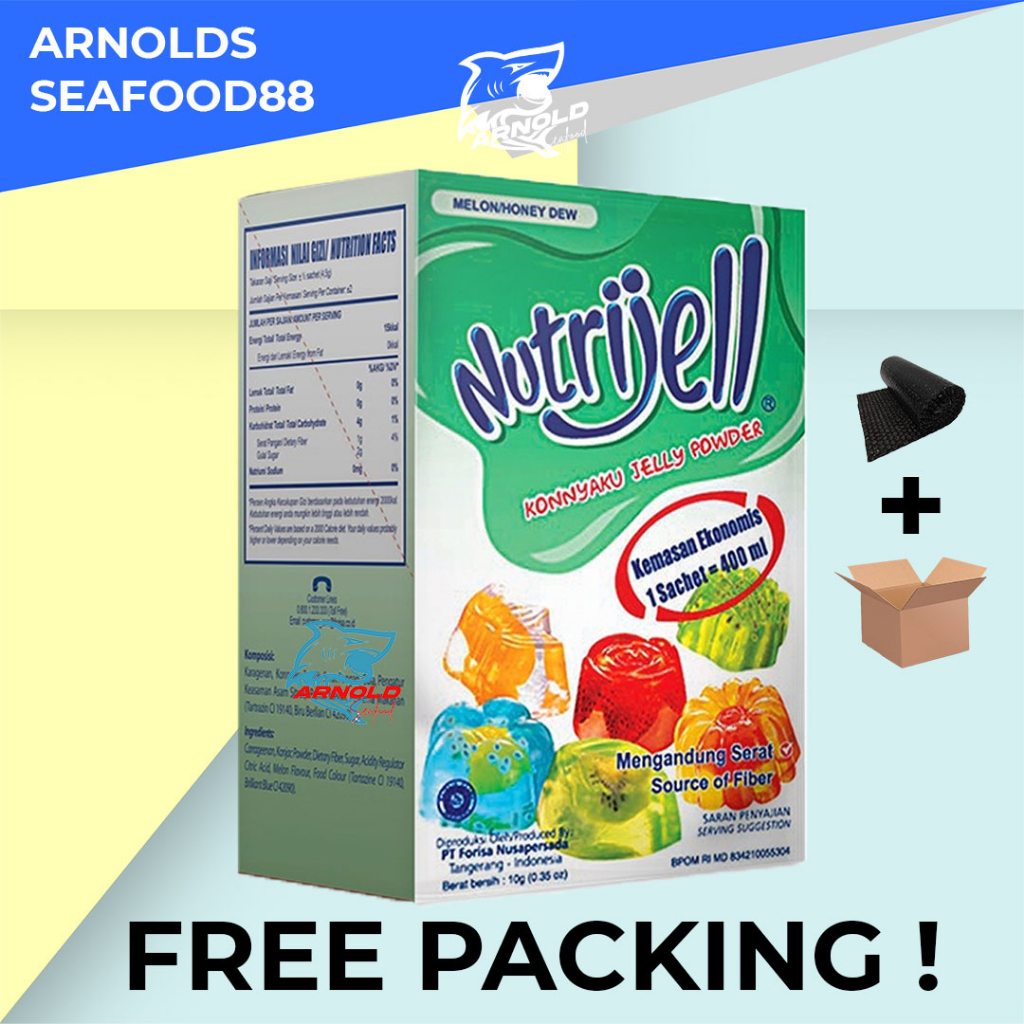 Jual Nutrijell Agar Agar Rasa Melon / Nutrijell Honey Dew - 1 Box 12 ...