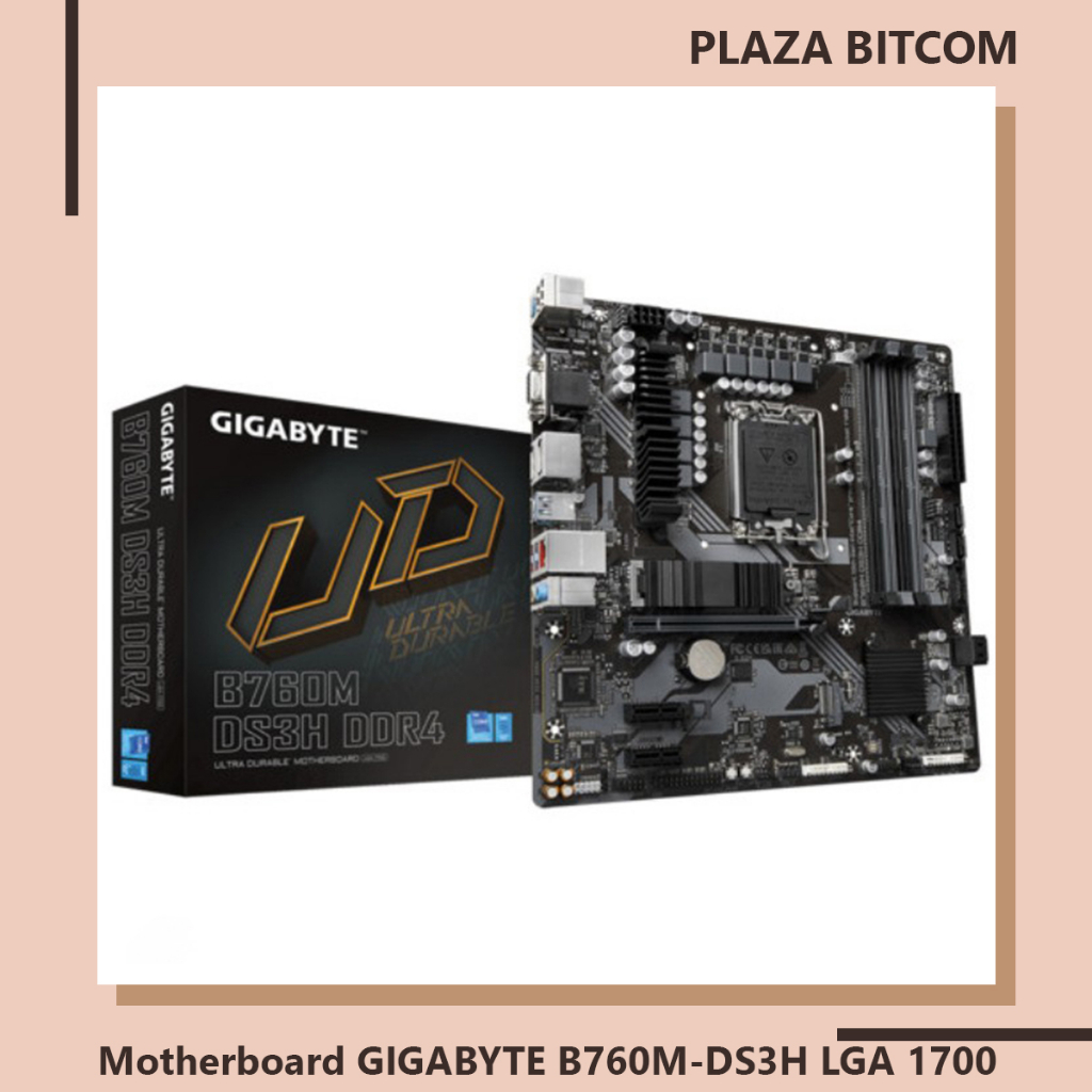 Jual Motherboard GIGABYTE B760M-DS3H LGA 1700 | BITCOM PLAZA | Shopee ...
