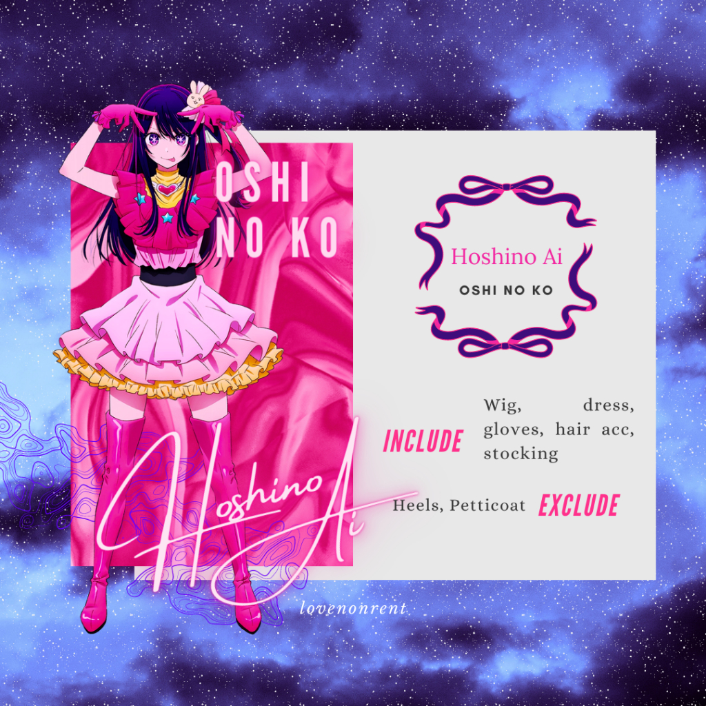 Jual Oshi No Ko Hoshino Ai Costume Cosplay Rental Fullset Kostum