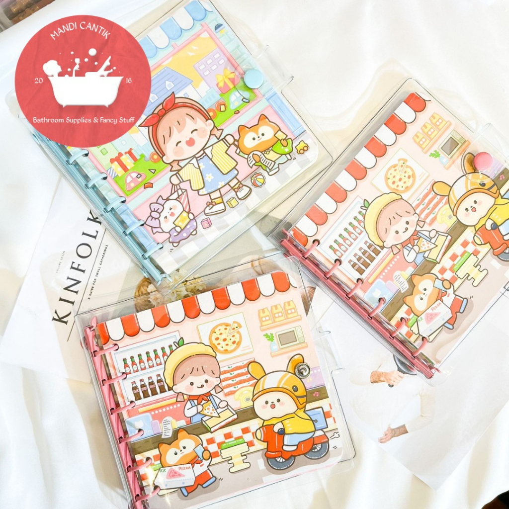 Jual Binder lucu 6 ring gambar gadis momo karakter animal hewan cute ...