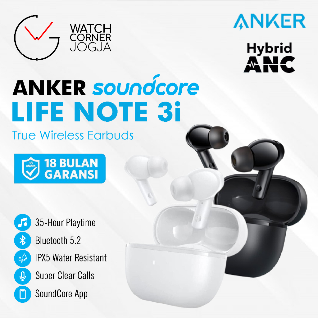 Jual Earphone TWS Anker Soundcore Life Note 3i ANC A3983 Bluetooth ...