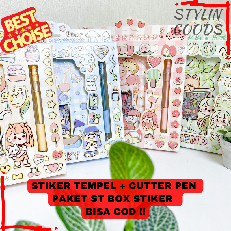 Jual KODE : ST STICKER TEMPEL BENING MOTIF CEWE CUTE / STIKER ANTI AIR ...