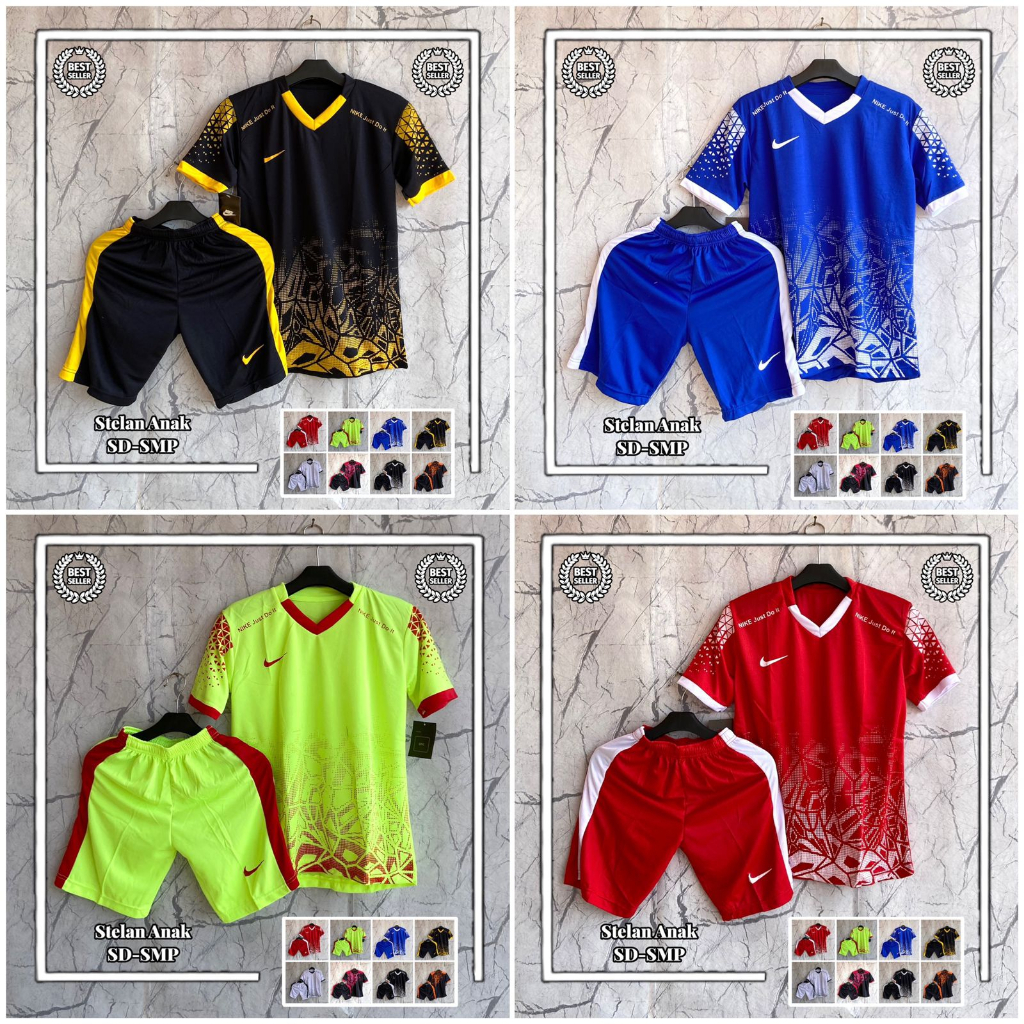 Jual 1 Set Jersey Bola Anak Motif Terbaru Stelan Kaos Futsal Junior ...