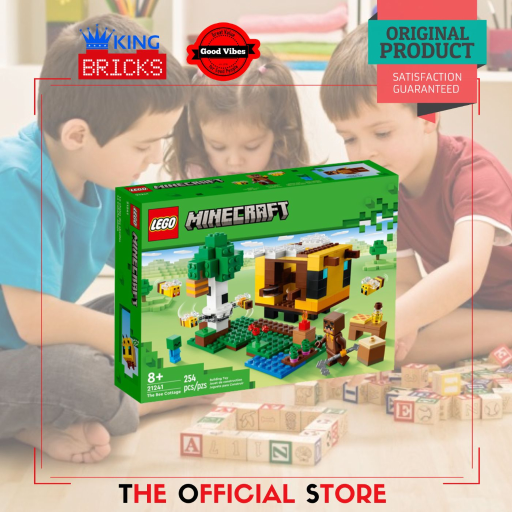 Jual LEGO Original MINECRAFT 21241 The Bee Cottage - Mainan Anak ...