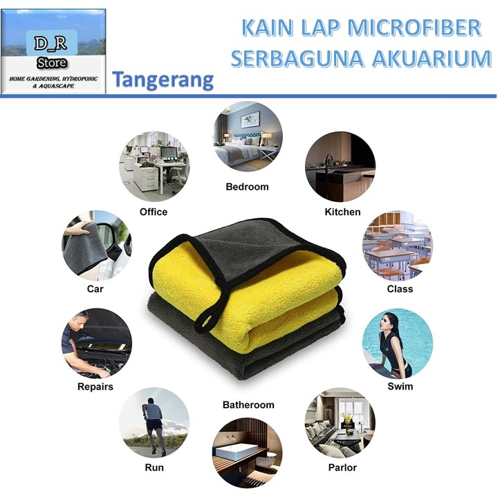 Jual Kain Lap Mikrofiber Serbaguna Lap Kaca Akuarium DR TGR | Shopee ...