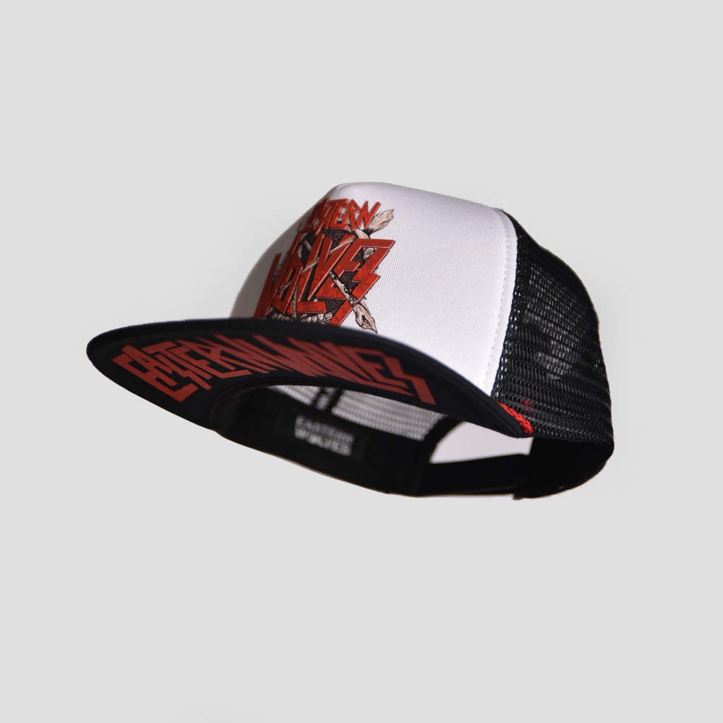 Jual Eastern Wolves - Raining Blood Trucker Cap White | Shopee Indonesia