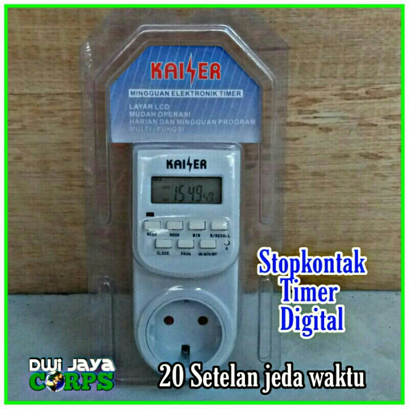Jual Stop kontak timer digital pengatur on off listrik merk kaiser ...