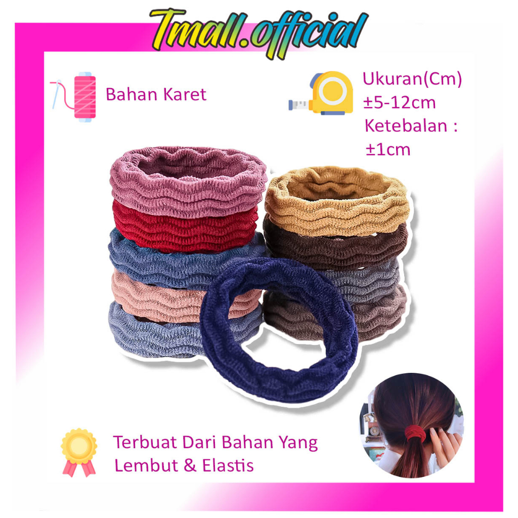 Jual TMALL Ikat Rambut Korea Elastis No Box E326 Karet Kuncir Rambut ...