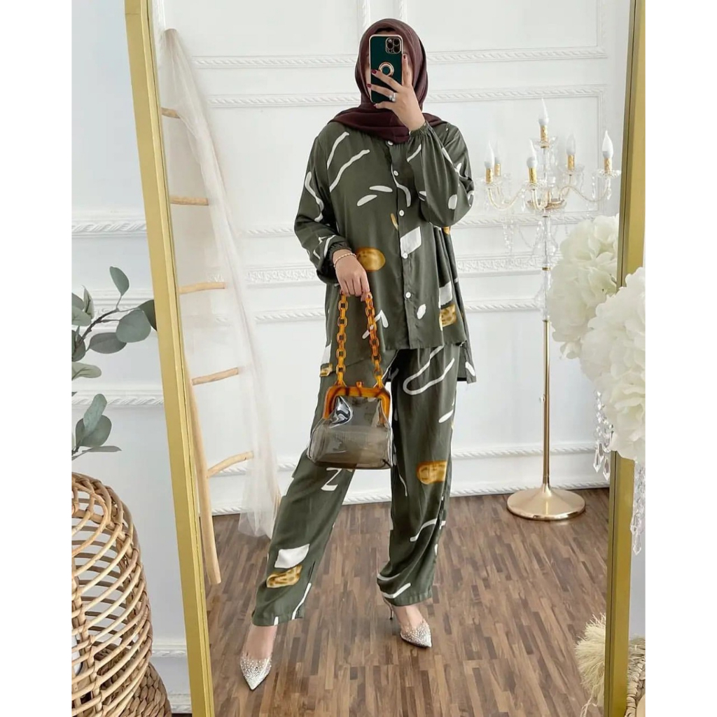 Jual One set Wanita /Setelan wanita Jumbo / setelan rayon Jumbo / Setelan Jumbo / one set Rayon ...