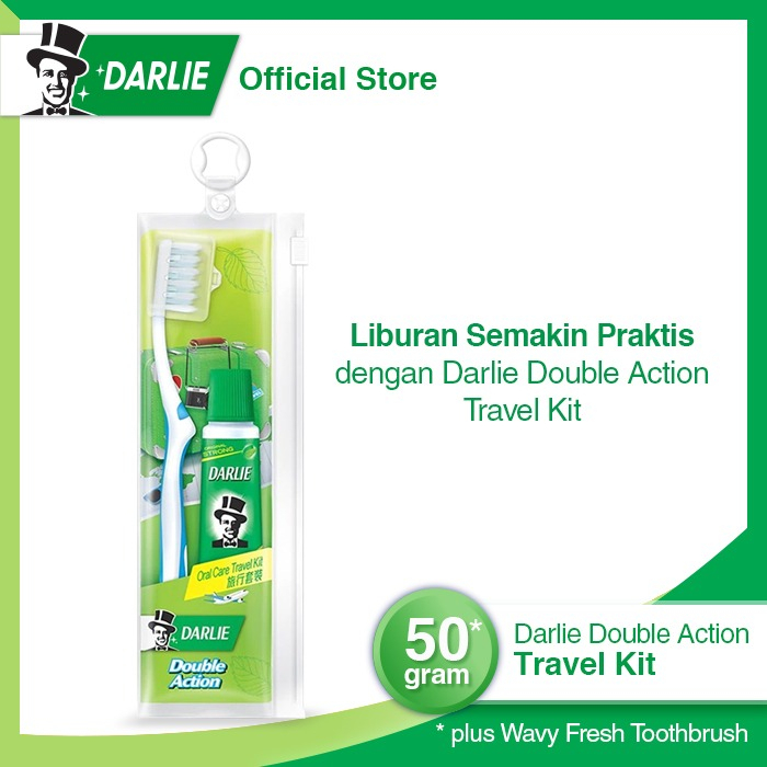 Jual DARLIE Travel Kit Double Action Pasta Gigi 50 gr & Wavy Fresh ...