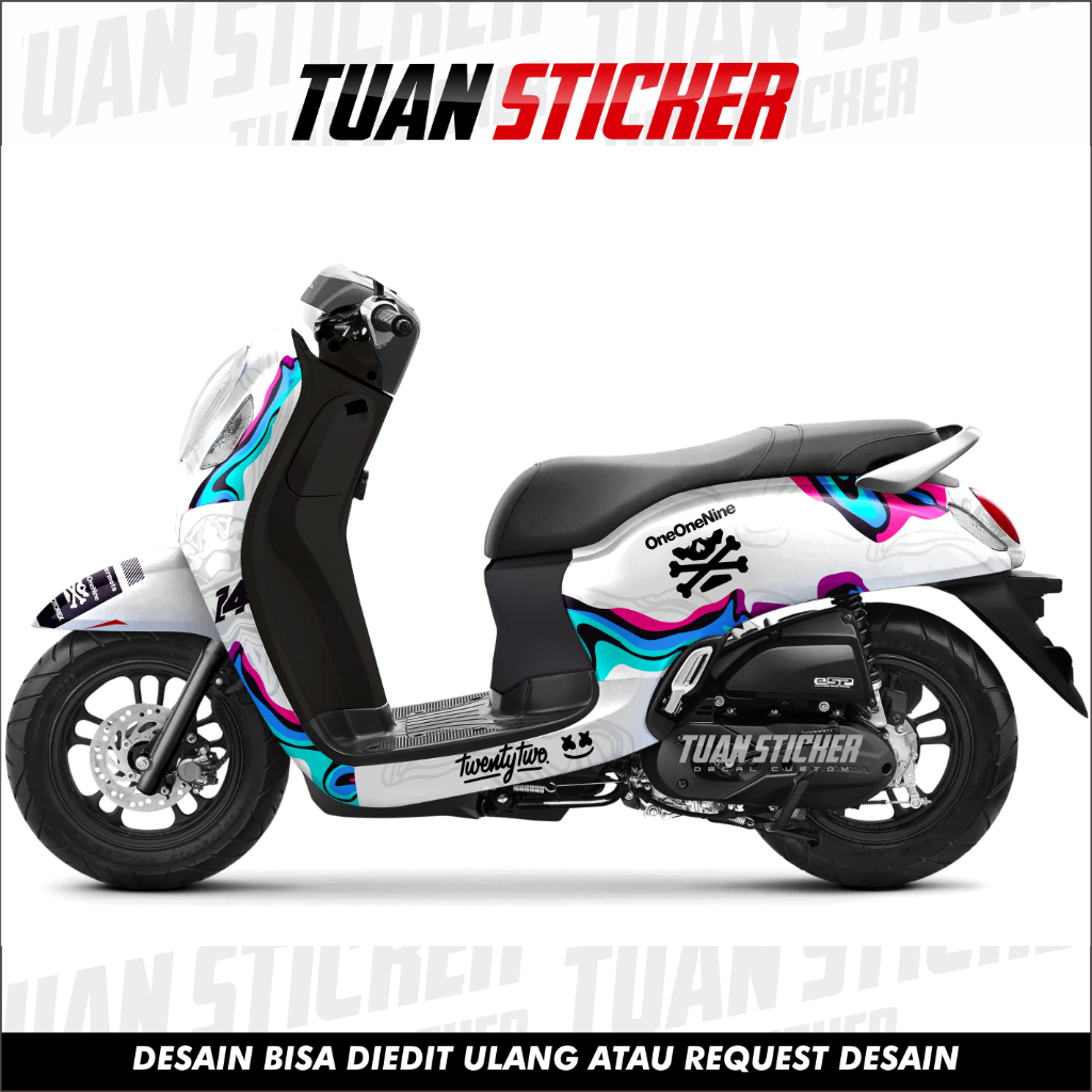 Jual Sticker Stiker Decal Scoopy 2021 2022 2023 Full Body Custom Warna ...