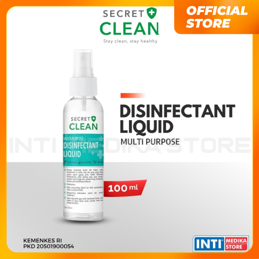 Jual SECRET CLEAN - Disinfektan Spray 100 ml | Disinfektan Liquid Spray ...