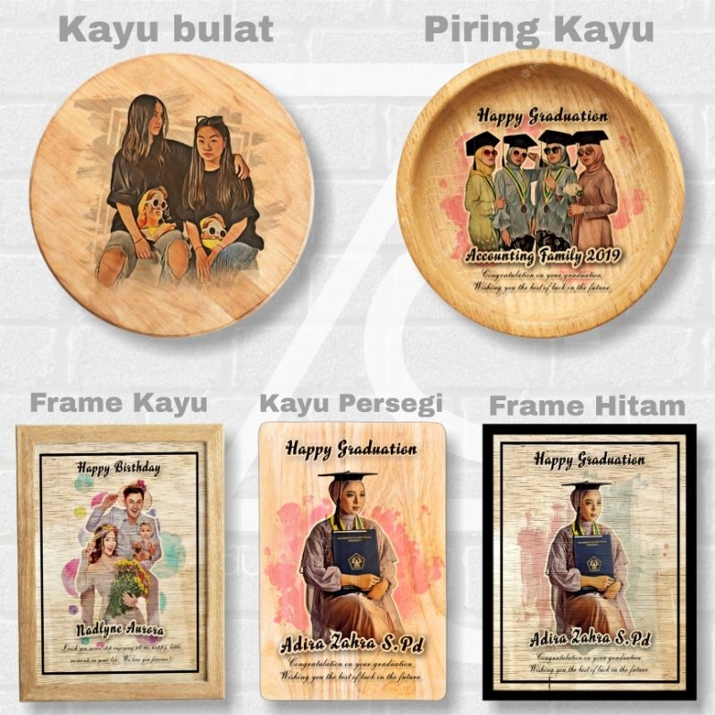 Jual Custom Foto | KADO FOTO DI KAYU | Foto Kartun | Kado Lukisan ...