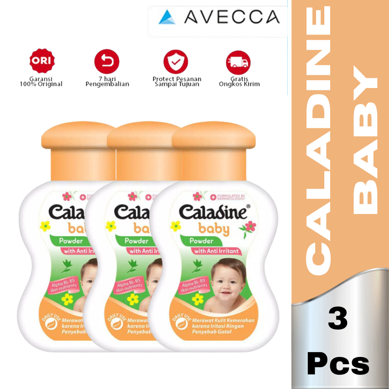 Jual (Dapat 3 botol) Caladine Baby Powder With Anti Irritant 100G ...