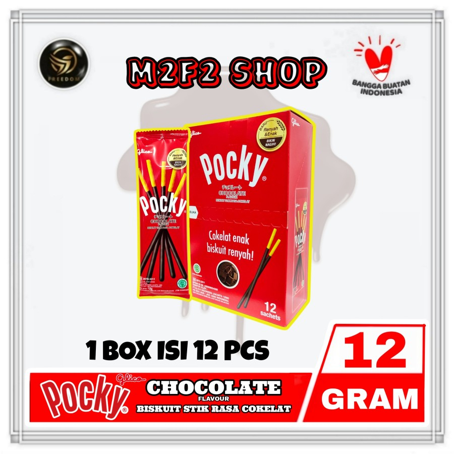 Jual Glico Pocky Biskuit Cokelat Original Stik | Chocolate Flavour - 12 ...