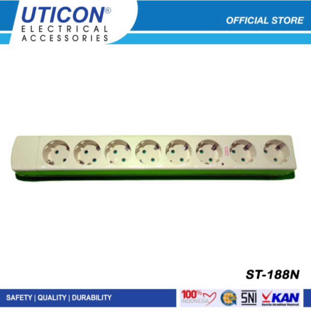 Jual STOP KONTAK 8 LUBANG UTICON ST 188 N / COLOKAN LISTRIK 8 LUBANG UTICON | Shopee Indonesia