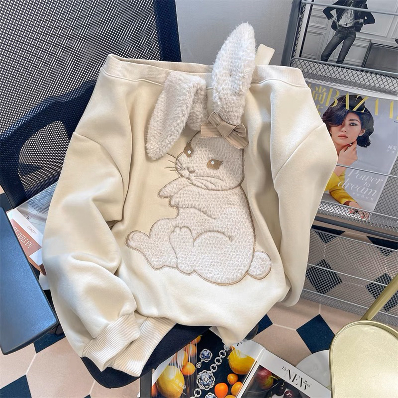 Jual [READY STOCK] BUNNY PLUSH SWEATER lengan panjang lucu motif gambar ...