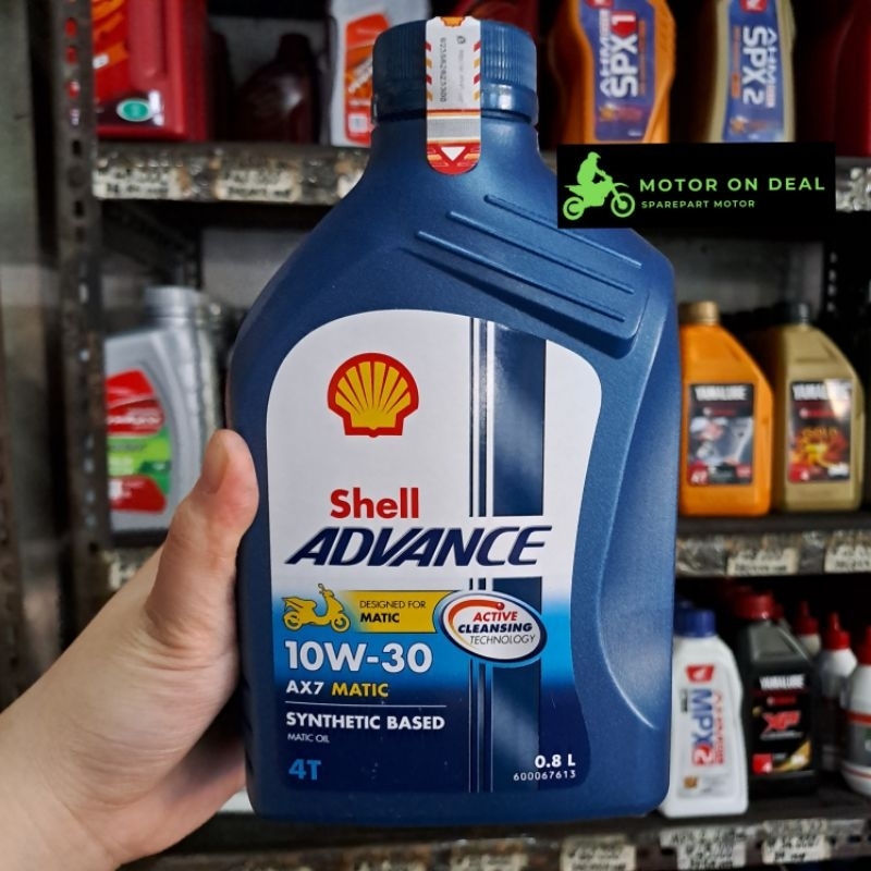 Jual Oli Shell Advance Matic AX7 10W30 0.8L 100% ORIGINAL | Shopee ...
