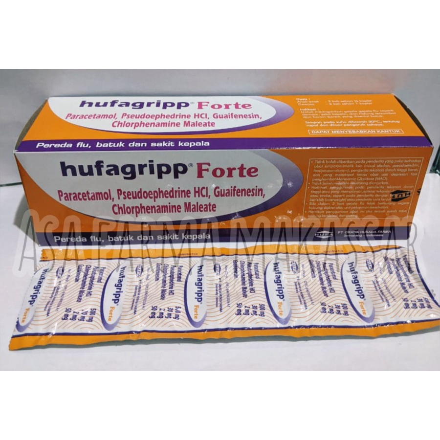 Jual Obat Batuk dan Flu HUFAGRIPP FORTE tab 10s | Shopee Indonesia