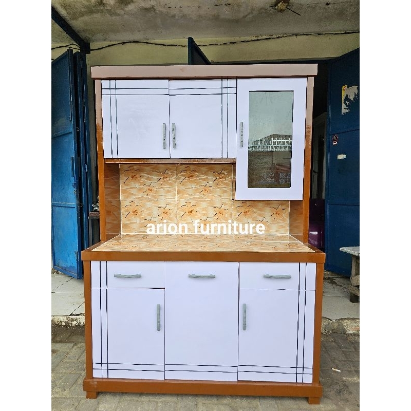 Jual Lemari sayur/Rak piring Lemari sayur 3 pintu minimalis/Semi ...