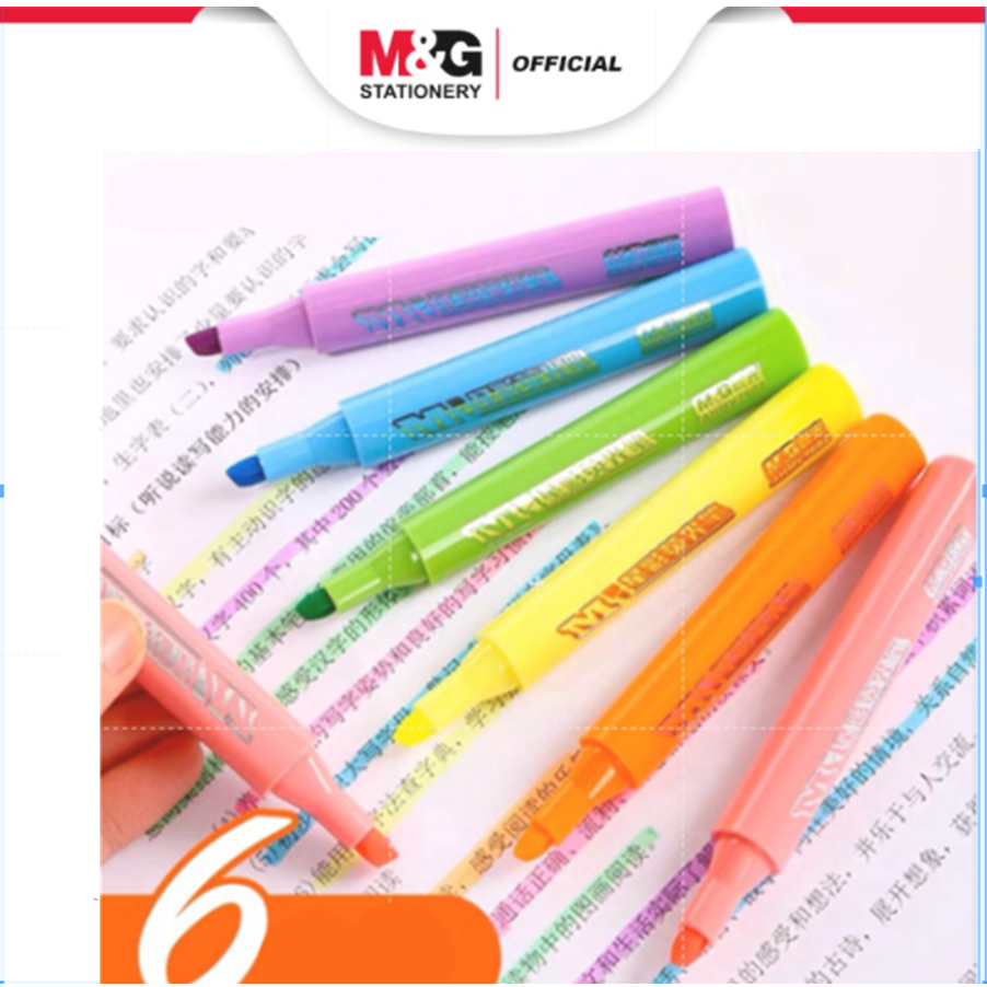 Jual M&G Scented Highlighter Pastel and Highlighter Triangle Jumbo Marker | Shopee Indonesia