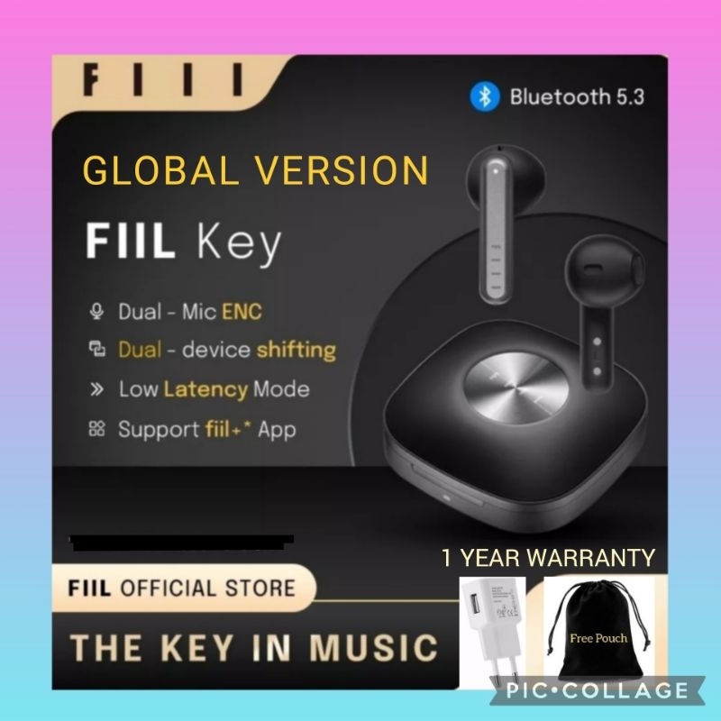 Jual Fiil Key TWS Earbuds Earphones Bluetooth 5.3 Dual Mic ENC Dual ...