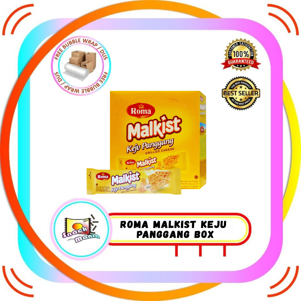 Jual Roma Malkist Keju Panggang 10 pcs x 22 gr BOX Grilled Cheese ...