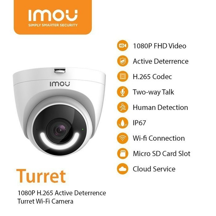 Jual IMOU Turret IPC-T26EP 1080P Indoor Outdoor Wireless Camera ...