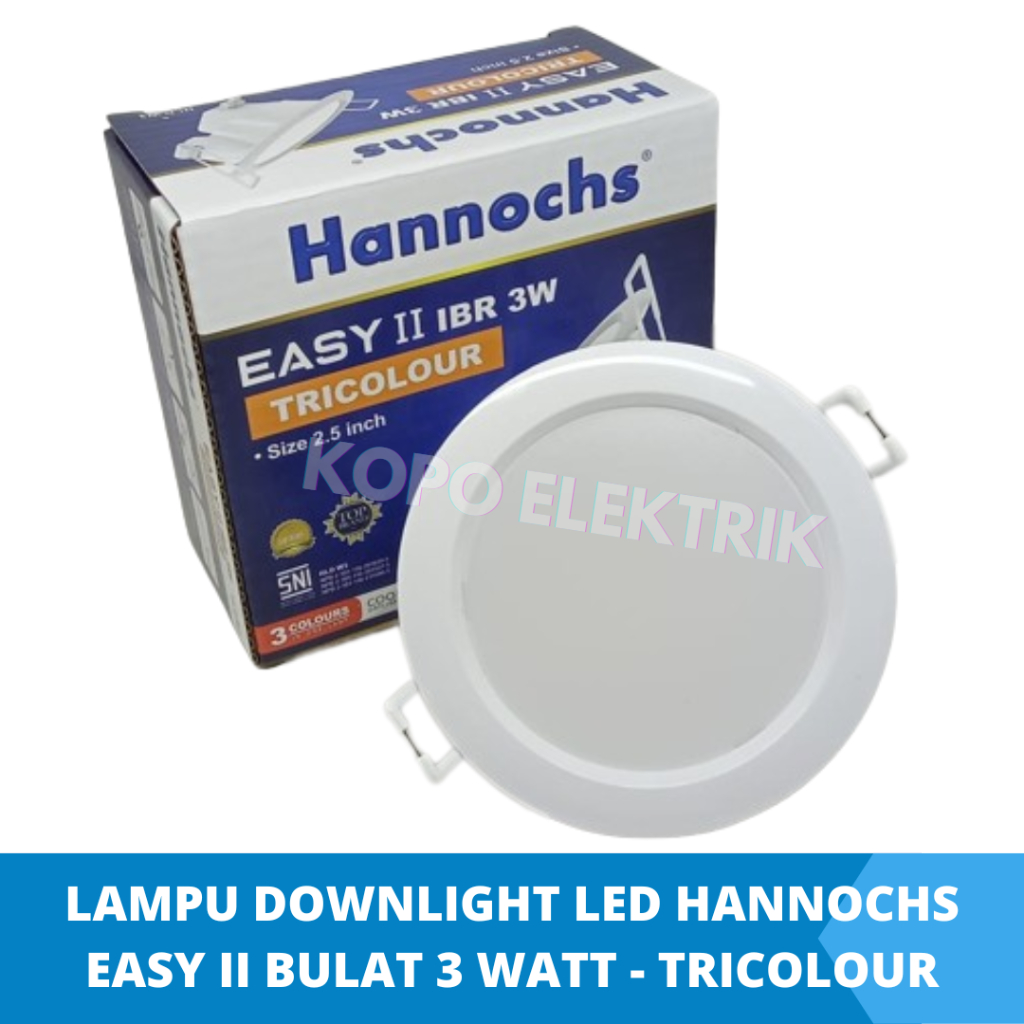 Jual Lampu Downlight LED Hannochs Easy II Bulat 3W 5W 9w 12w 15w - Tricolour | Shopee Indonesia