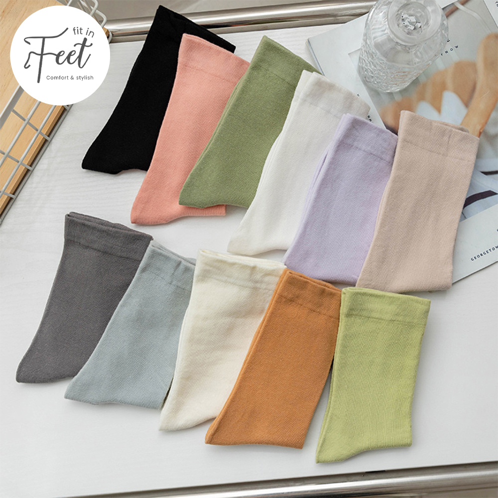 Jual FIT IN FEET - WOMAN PILLING SOCKS / Kaos Kaki Wanita Katun Warna ...