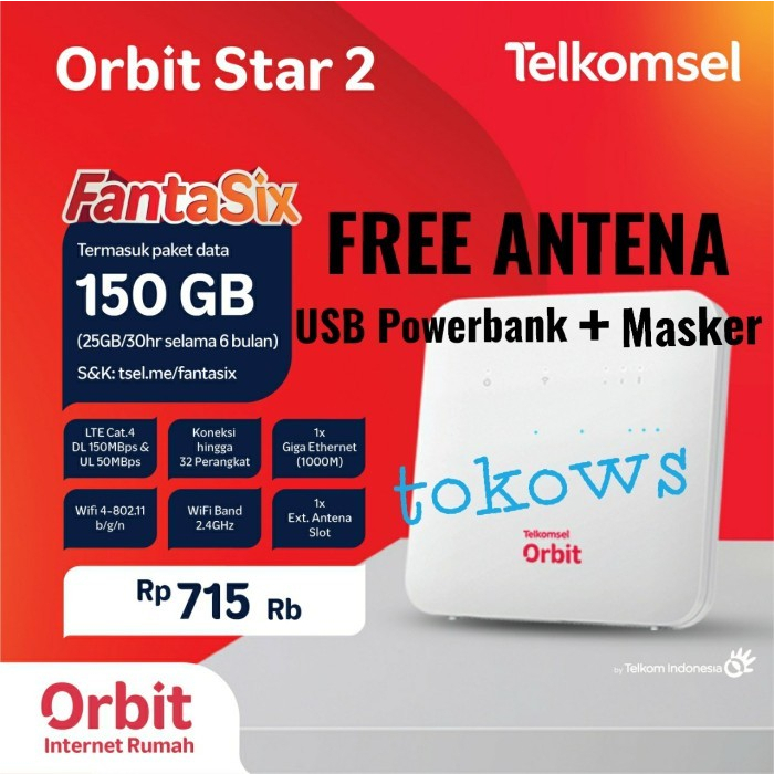 Jual Modem Wifi Home Router Orbit Star 2 Huawei B312 FREE 150GB ...