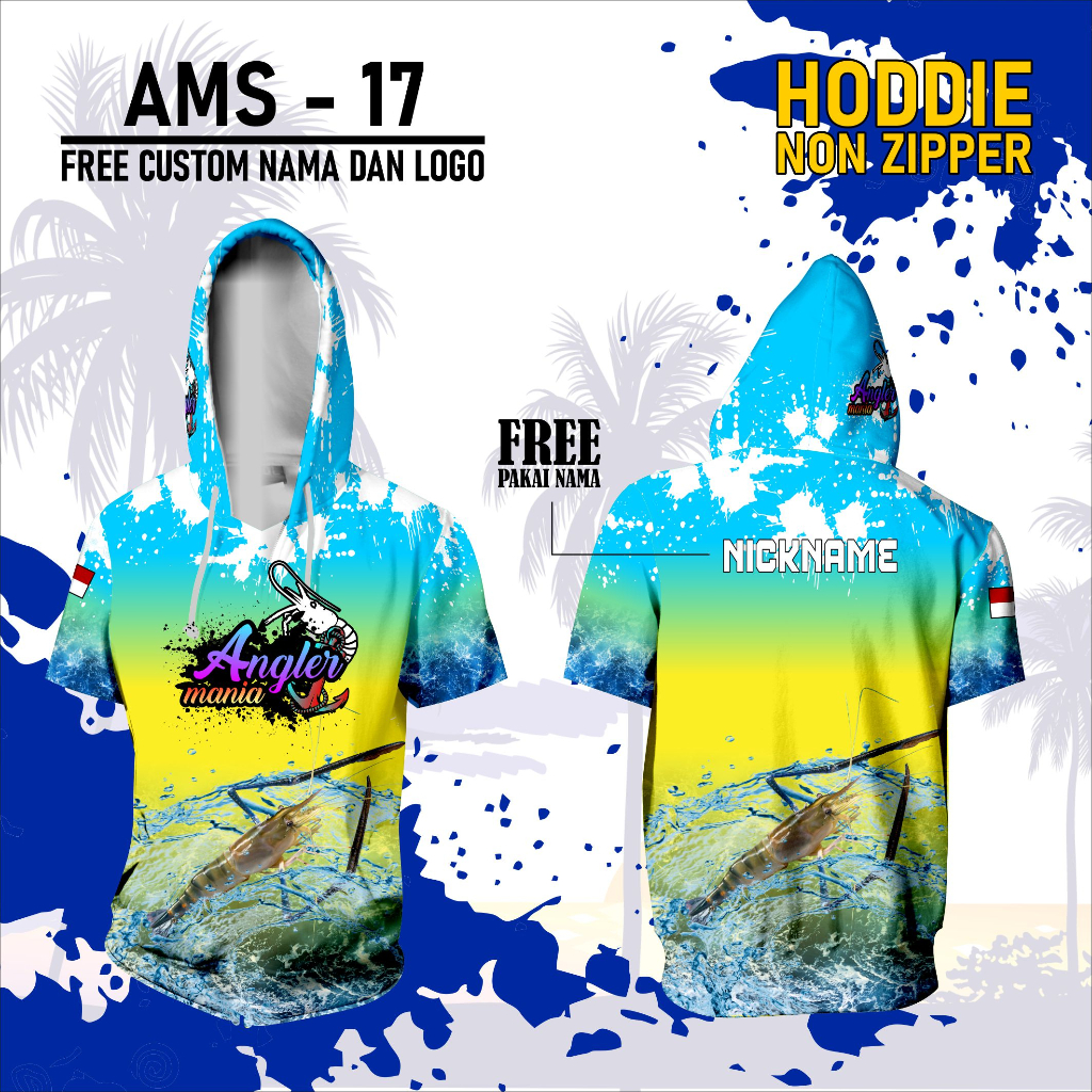 Jual Jersey hoodie mancing udang baju angler shrimp | Shopee Indonesia