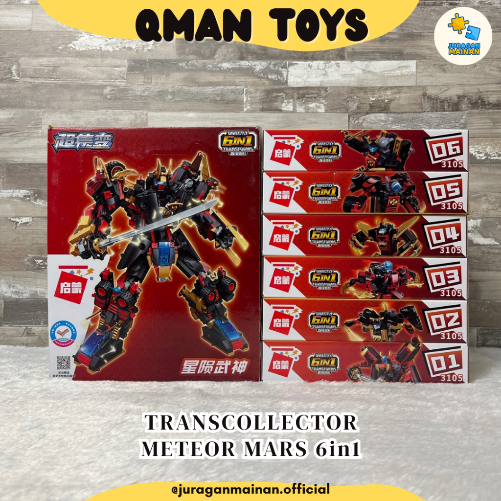 Jual QMAN TOYS Transcollector Meteor Mars 6in1 - Bricks bongkar susun brick block Blocks Mainan ...