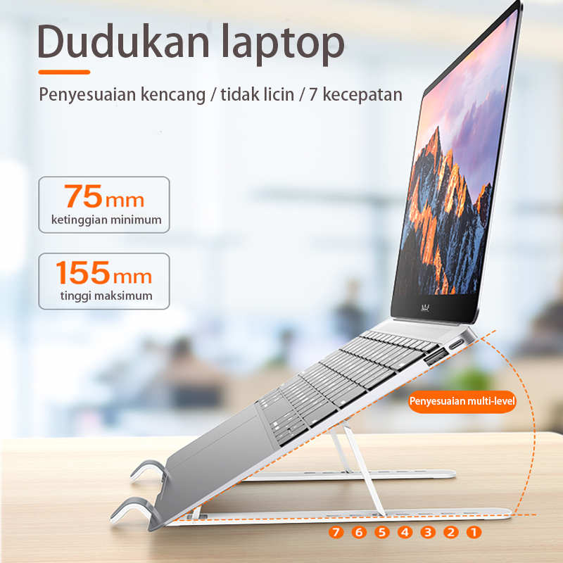 Jual Laptop Stand Portable Stand Holder aluminumheight adjustable ...