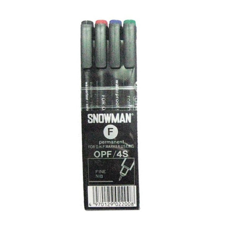 Jual Peralatan Menulis OHP OPM Spidol SNOWMAN Medium Size 1 Set Pulpen ...