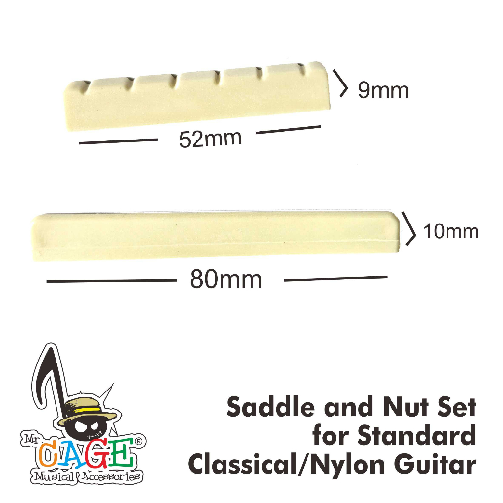 Jual Saddle dan Nut Gitar Klasik Nylon / Classical Guitar Nylon Set ...