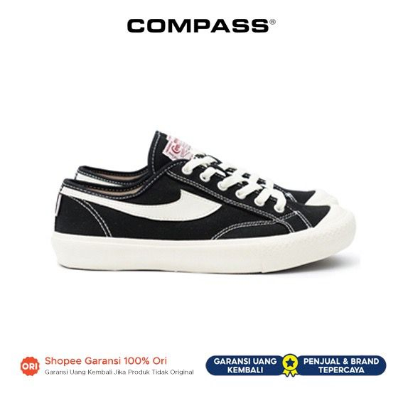 Jual [Original 100%] Compass Gazelle Low Black White / BW | Shopee ...