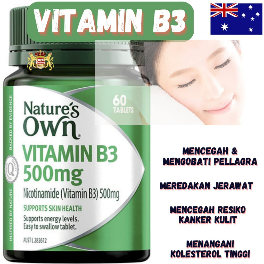Jual Nature's Own Vitamin B3 500mg 60 Tablets | Shopee Indonesia