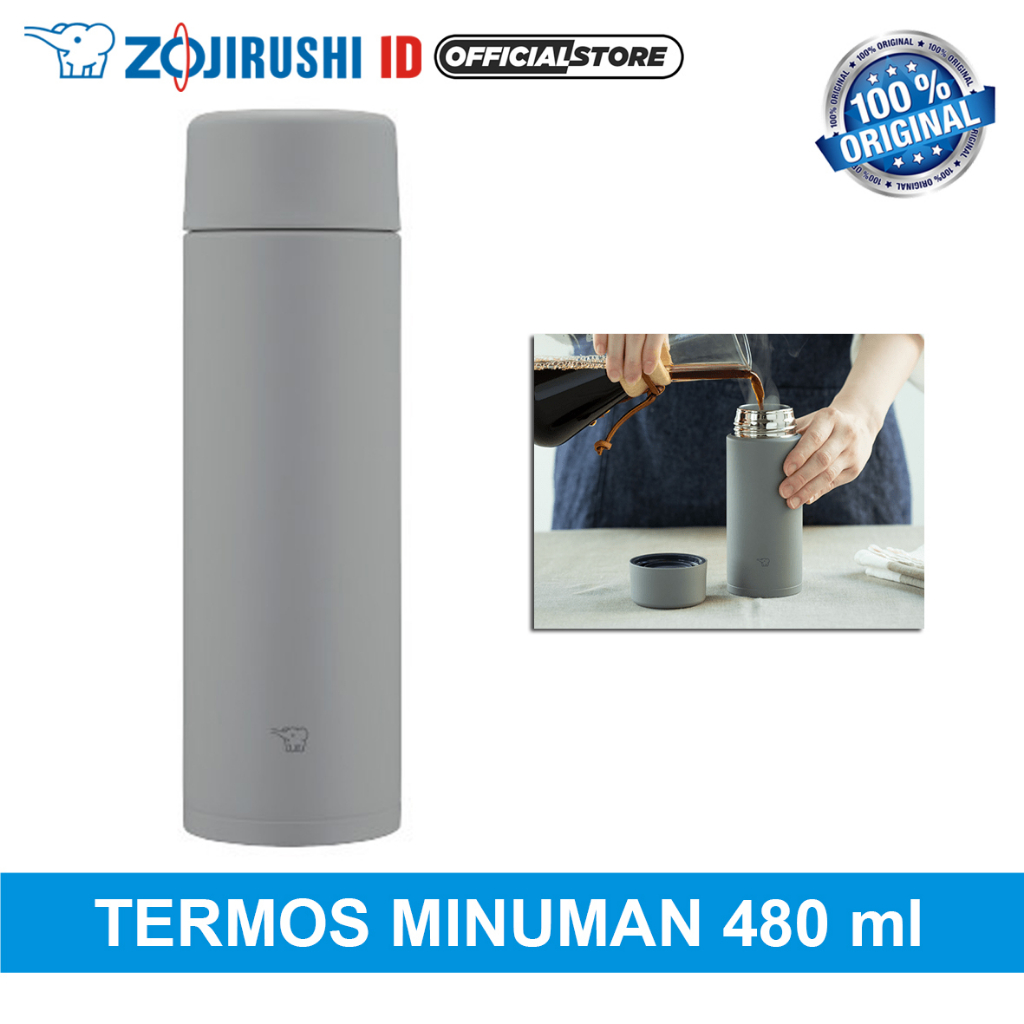 Jual Zojirushi SM-ZB48 HM Essential Twister Tumbler Vacuum Stainless - 480mL [Medium Gray ...