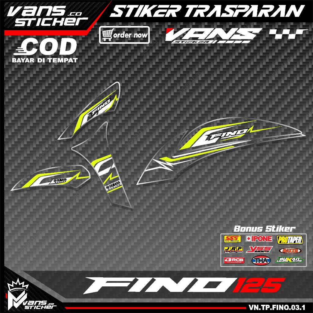Jual Stiker Striping Trasparan FINO 125- Sitiker decal Variasi YAMAHA ...