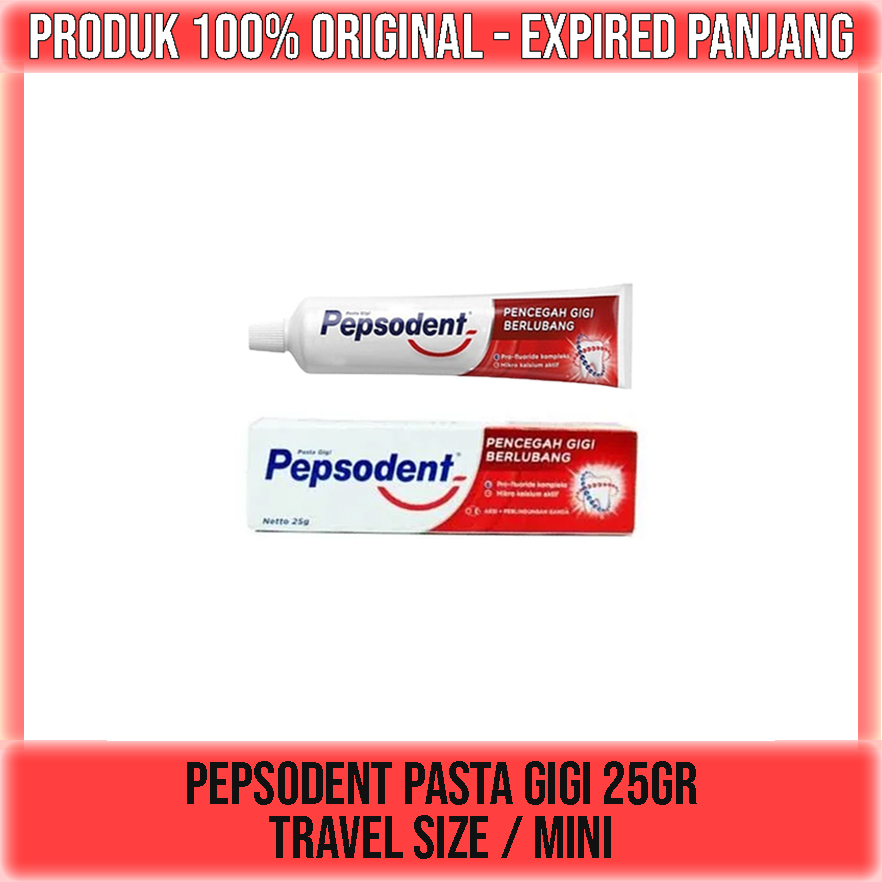 Jual PEPSODENT PASTA GIGI 25gram UKURAN MINI TRAVEL SIZE | Shopee Indonesia