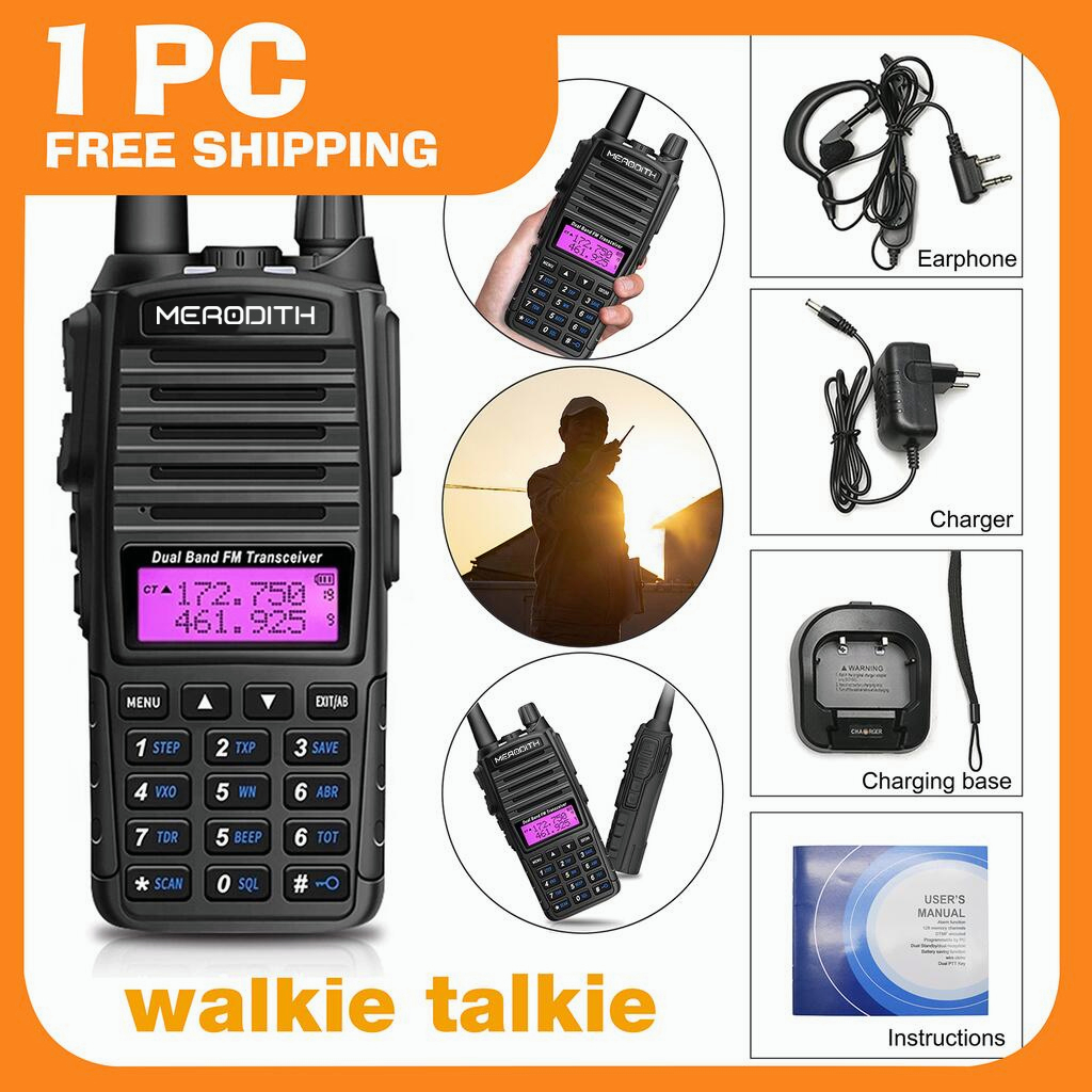 Jual Jso - HT MERODITH UV82 Handy Talky UV-82 Dual Band (VHF/UHF) Walky Talky 128 Channels ...